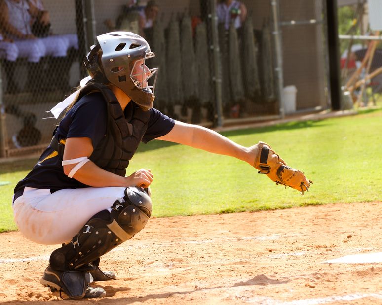 Softball Catcher Ready Position - Softball Tutor